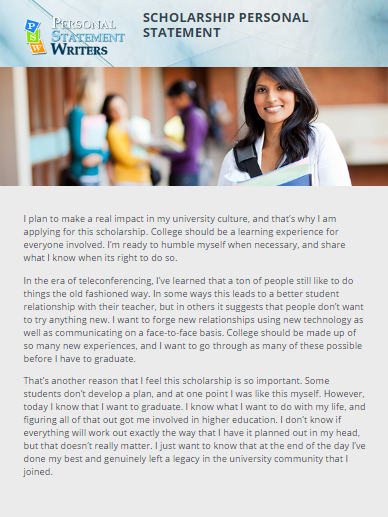 Your Personal Statement Format for Scholarship